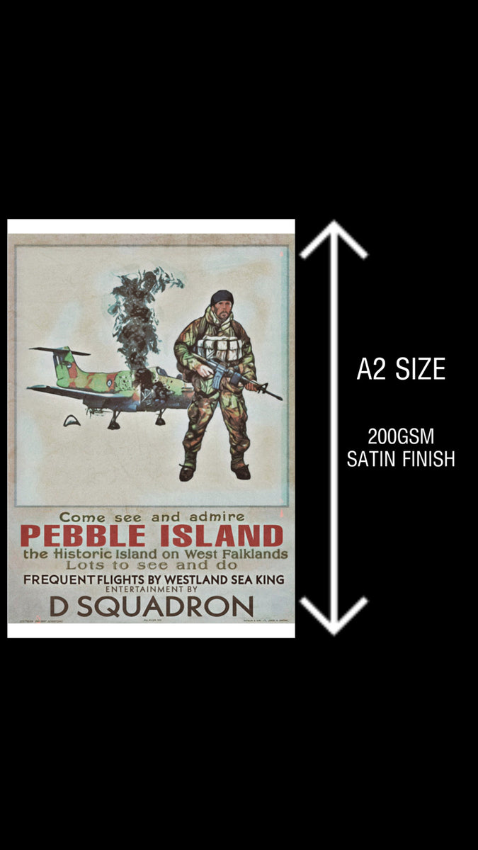 Pebble Island Raid Poster A2 – Allyness.com